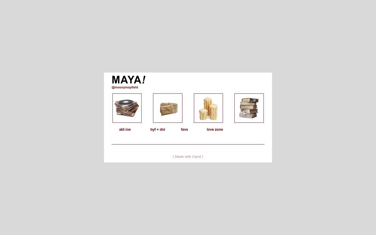 maya's carrd!